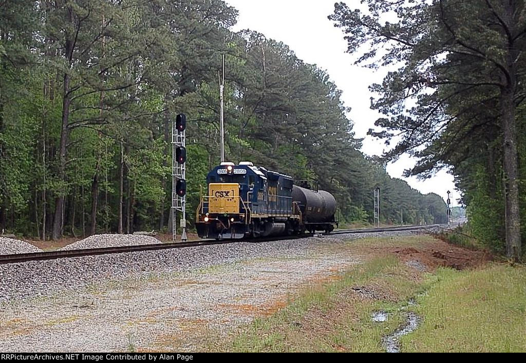 CSX GP38-2 2805 with local